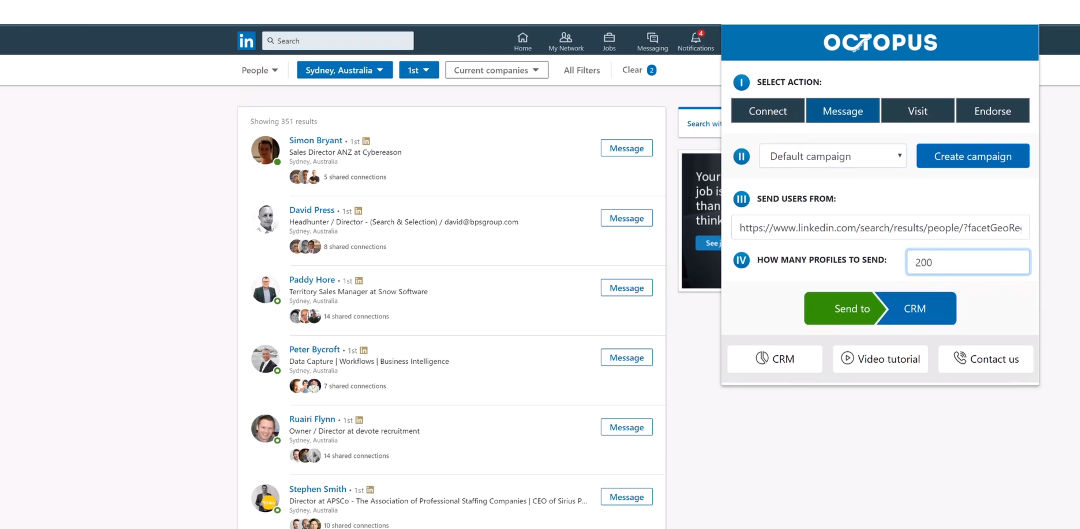 How To Send A Mass Message On LinkedIn Octopus CRM