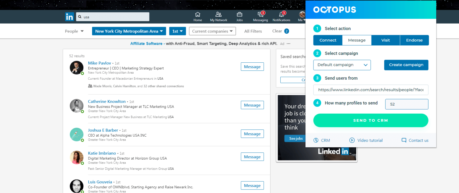How to Send a Mass Message On LinkedIn? - Octopus CRM