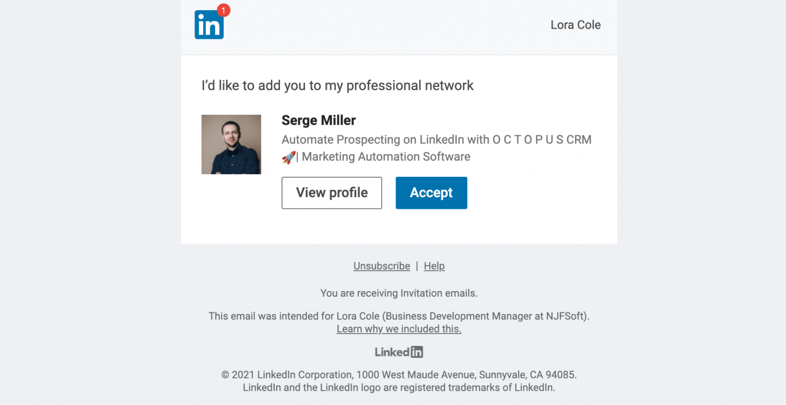 How To Send Connection Requests By Email With Octopus Octopus Crm
