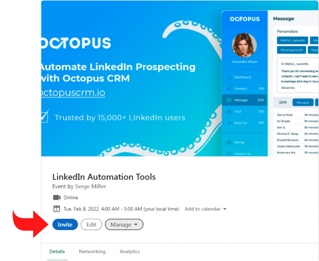 How to Create and Promote LinkedIn Events - Octopus CRM