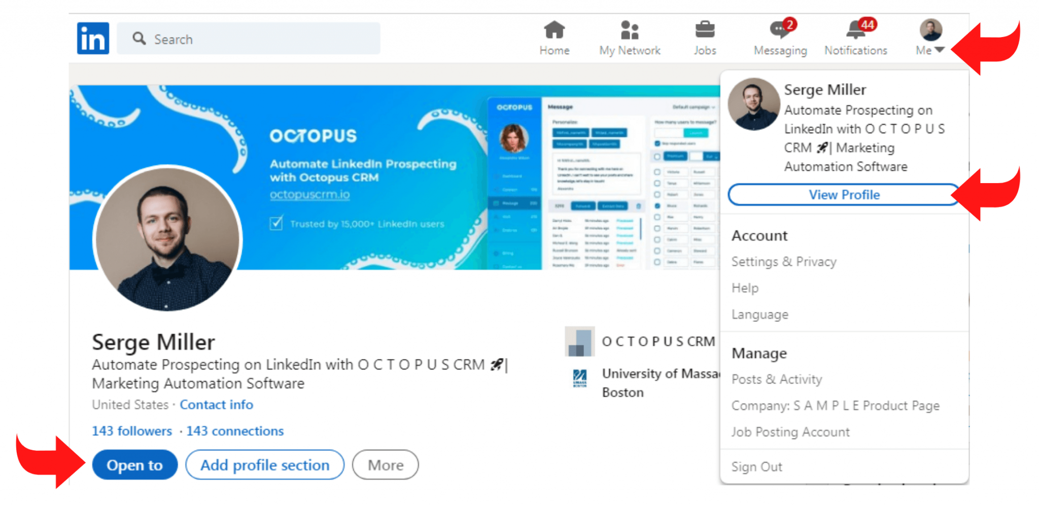 Create a Catchy LinkedIn Profile Picture [+Examples] - Octopus CRM