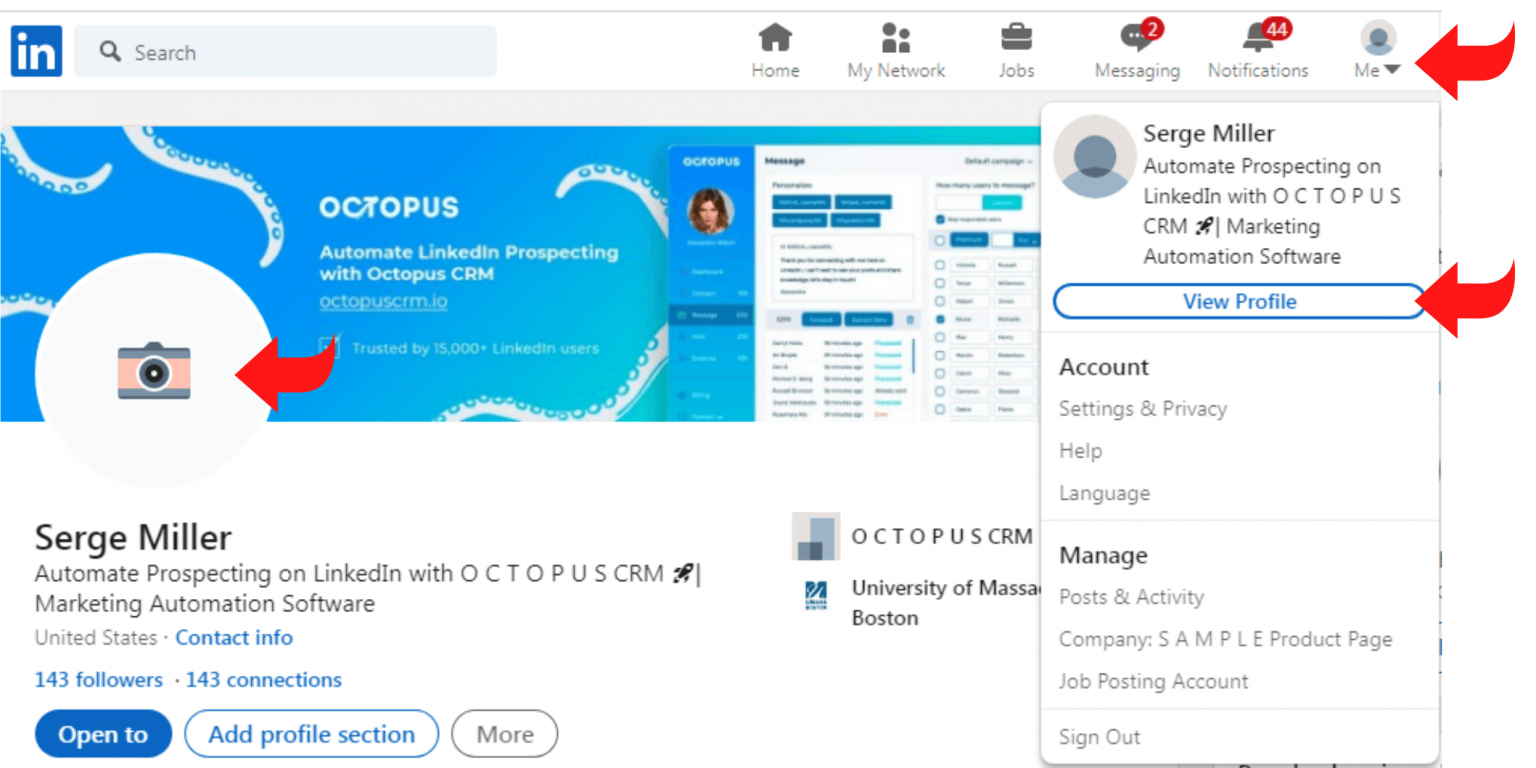 Create a Catchy LinkedIn Profile Picture [+Examples] - Octopus CRM