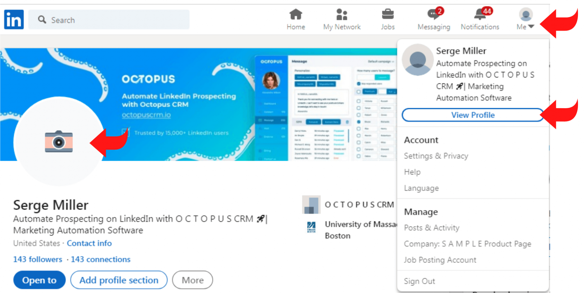 Create a Catchy LinkedIn Profile Picture [+Examples] - Octopus CRM