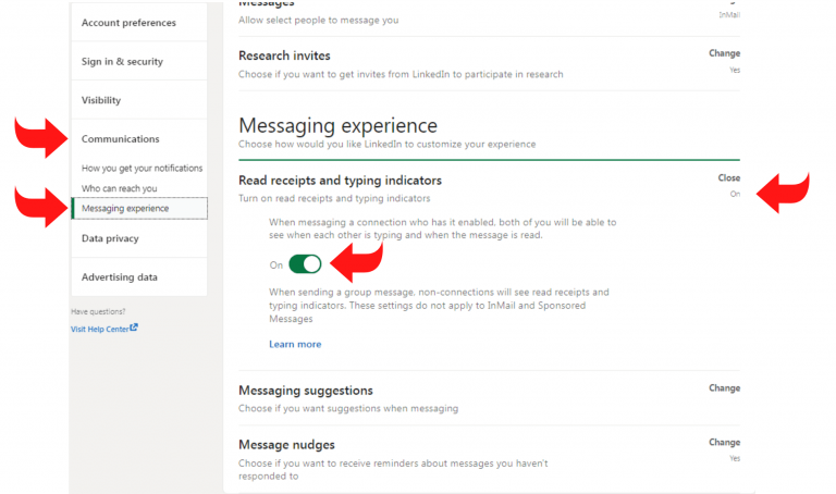 LinkedIn Message Read Receipts & Typing Indicators - Octopus CRM