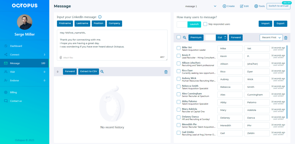 LinkedIn Inbox Management: Organize Your Messages On LinkedIn - Octopus CRM