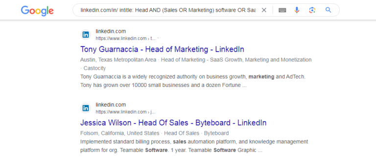 Searching for LinkedIn Profiles on Google - Octopus CRM